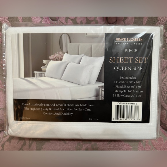 Bedding | Queen White Luxury Sheet Set | Poshmark